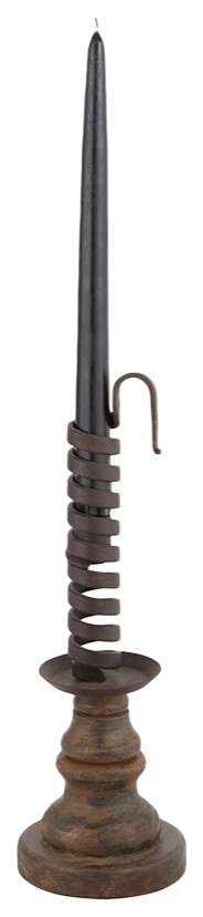 Blacksmith Screw Candlestick - Eclectic - Candleholders - by BoBo ...