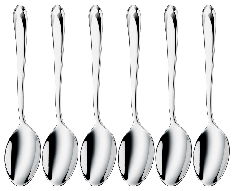 WMF Juwel 18/10 Stainless Steel Espresso Spoon, Set of 6 - Contemporary ...