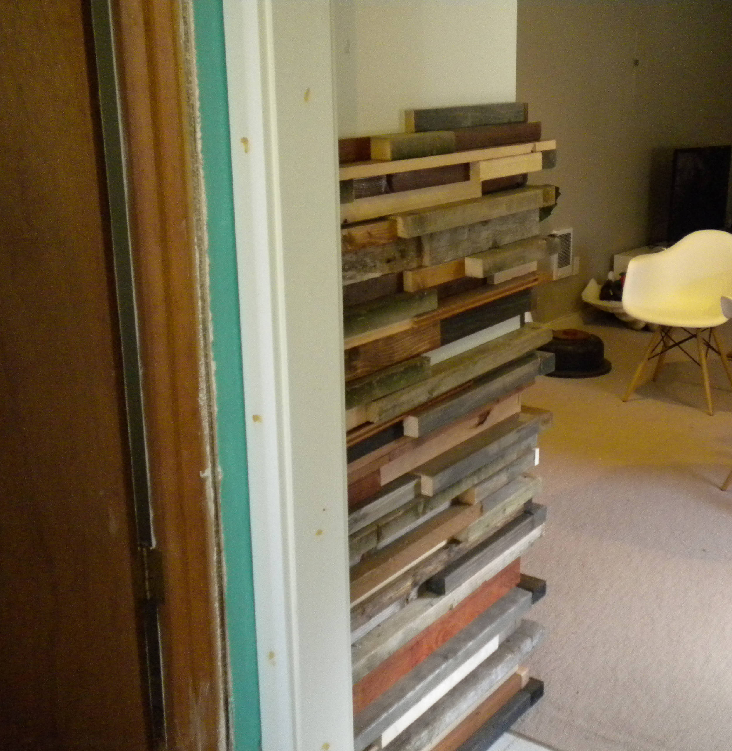 Up Close: DIY Salvaged-Wood Wall