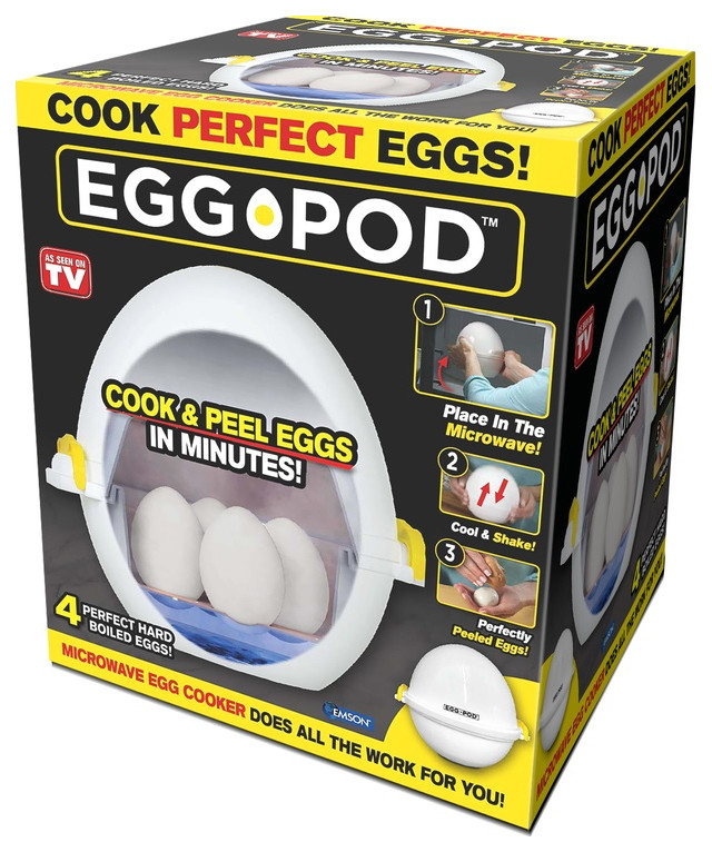 Egg Pod 7001 As Seen On TV Microwave Egg Cooker, White - Specialty ...