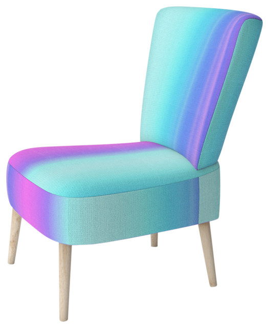 Blue and Purple Striped Pattern Chair - Midcentury - Armchairs And ...