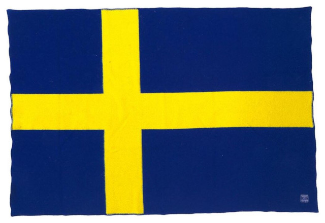 Swedish Flag Throw, Wool - Contemporary - Throws - by Sportique | Houzz