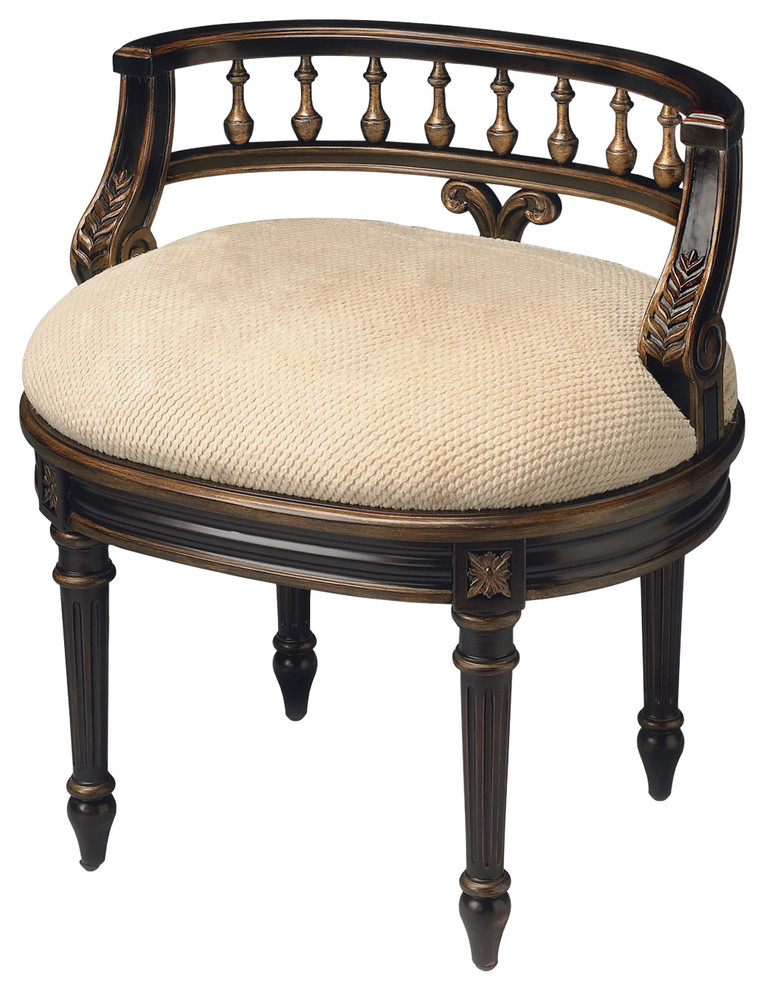 Butler Hathaway Vanity Seat - Traditional - Vanity Stools And Benches ...