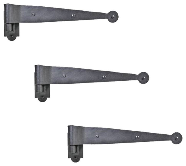 Iron Hinges Black Pintle Hinge Strap Shutter Hinge Offset 2.25 Inch ...