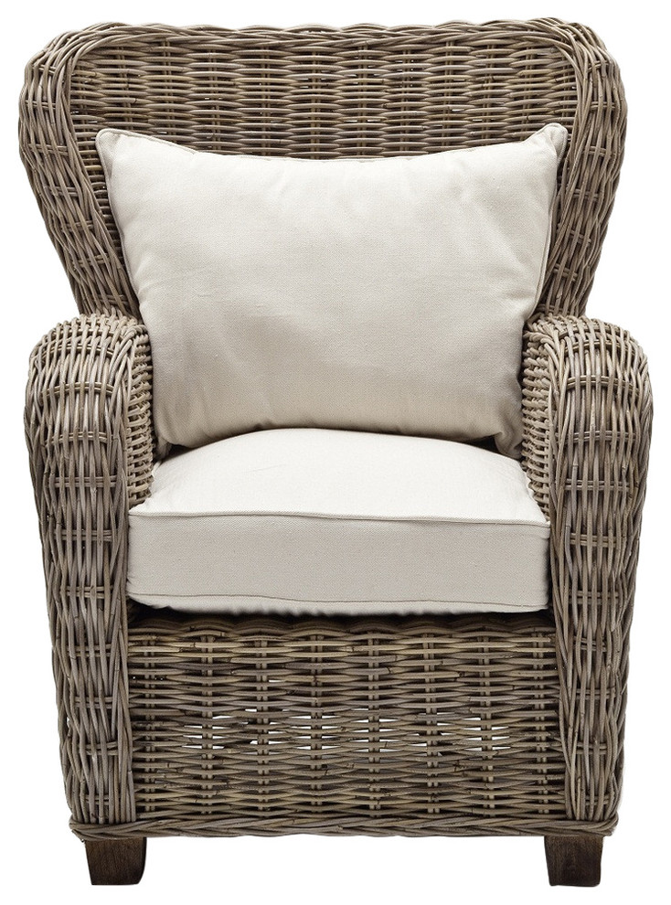 Wickerworks Queen Wickerworks Relaxing Chair with Seat & Back Cushion ...