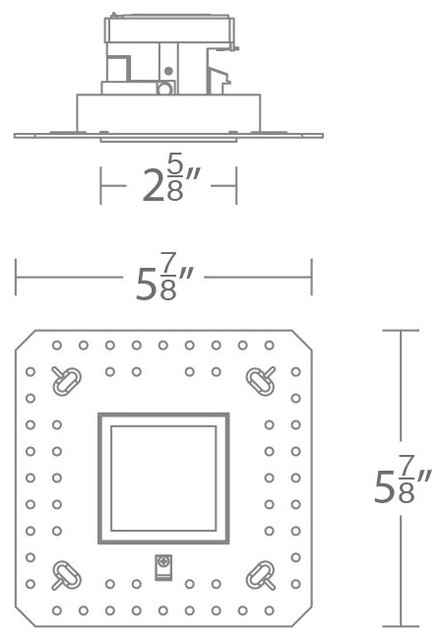 Aether LED 2" Square Adjustable Invisible, LED-Light 2700K 90 CRI 40 ...