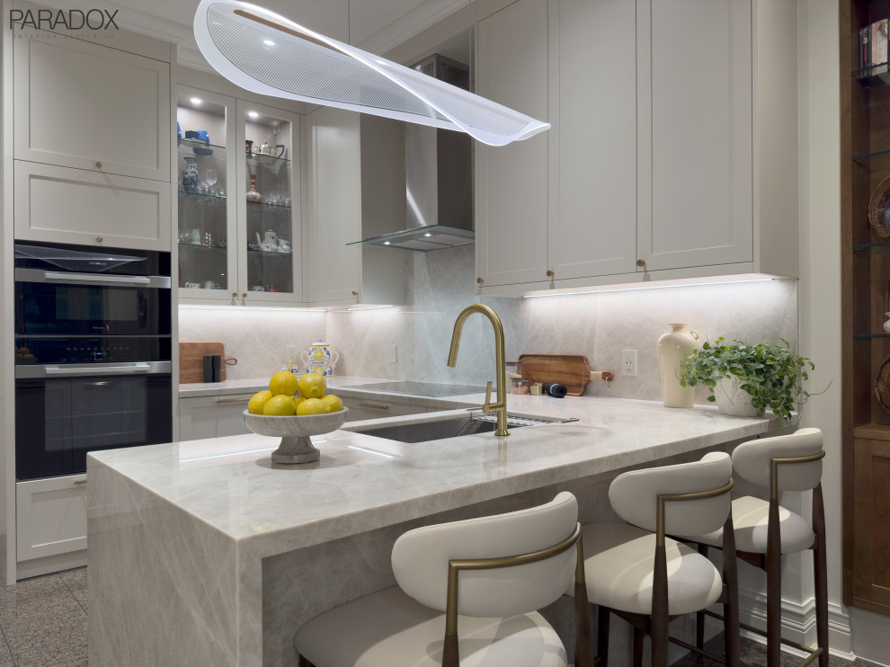 Luxury Bridle Path Kitchen Renovation - Taj Mahal Quartzite Masterpiece ...