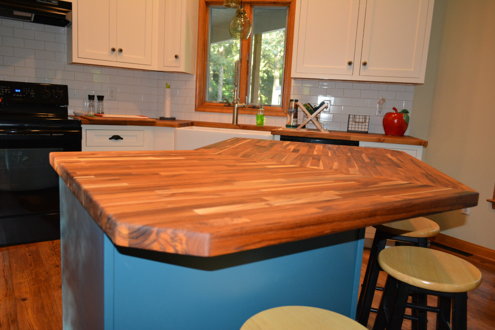 Teak countertop - Transitional - Kitchen - Other - by Home & Office ...