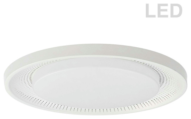 30W Flush Mount Matte White with White Acrylic Diffuser - Transitional ...