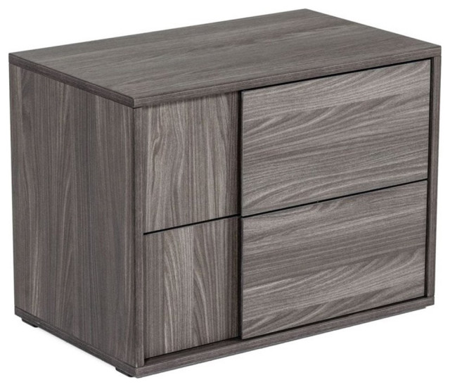 Modrest Asus 2-Drawer Self Closing Modern MDF Wood Nightstand in Matte ...
