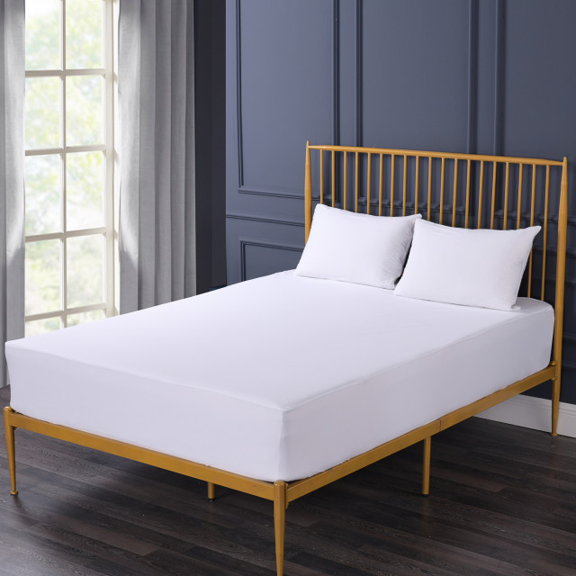 Permalux 2-Piece Fitted Waterproof Mattress Protector Set, King ...