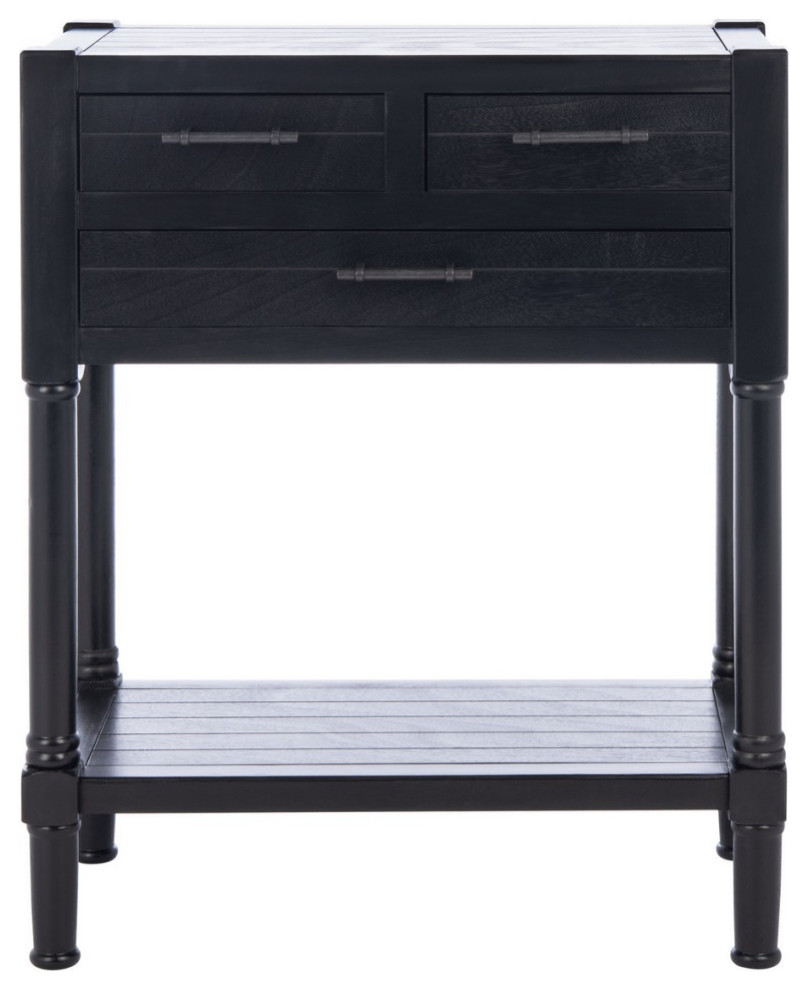 Lane 3 Drawer Console Table Black - Traditional - Console Tables - by ...