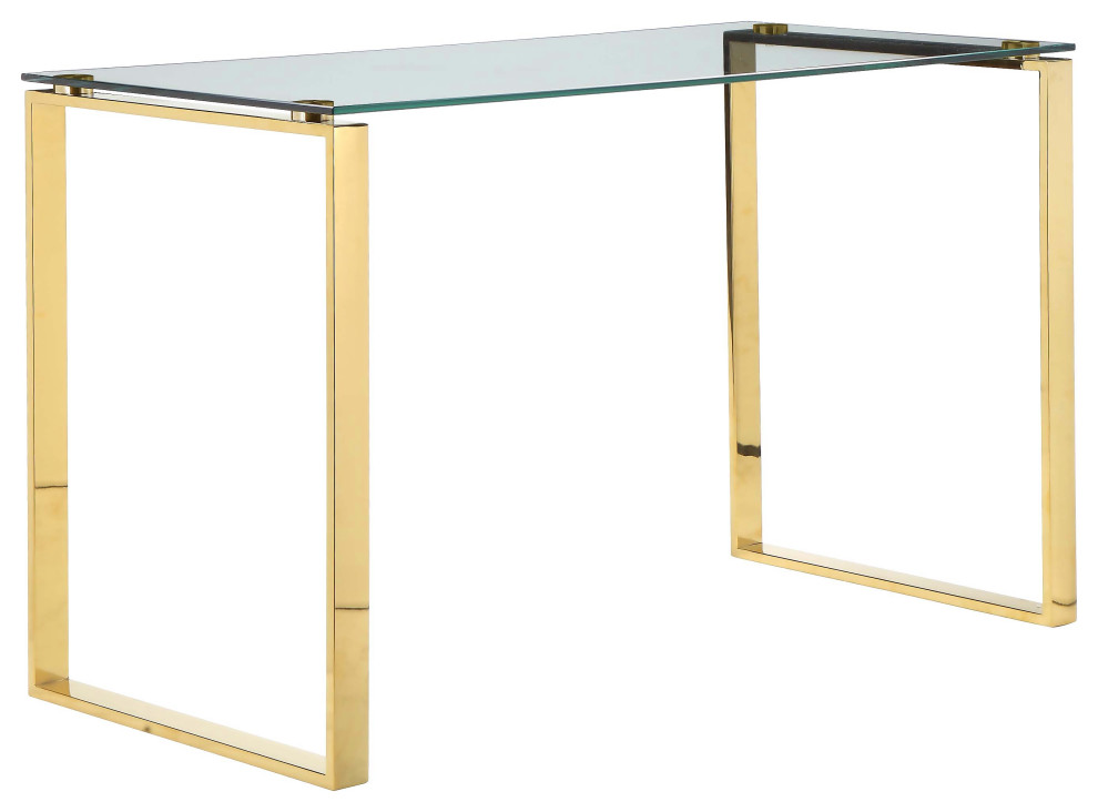 Helen Desk Polished Gold - Contemporary - Desks And Hutches - by Pangea ...