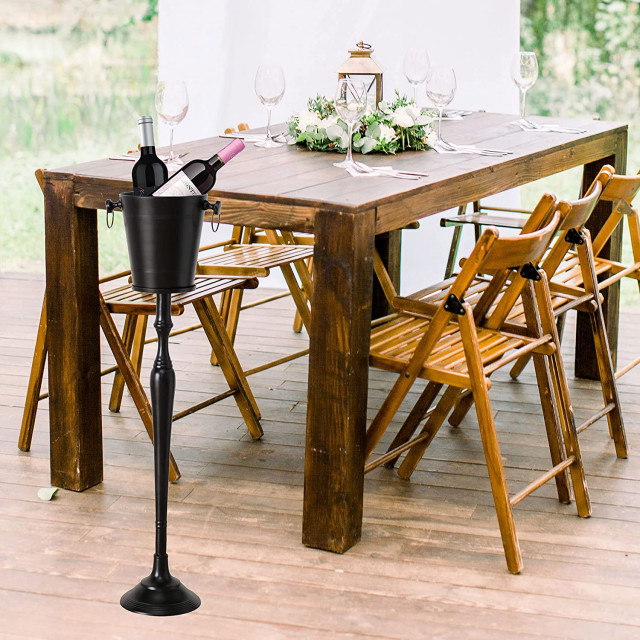 Black Luxurious Grand Hotel Champagne Bucket - Traditional - Ice Tools ...