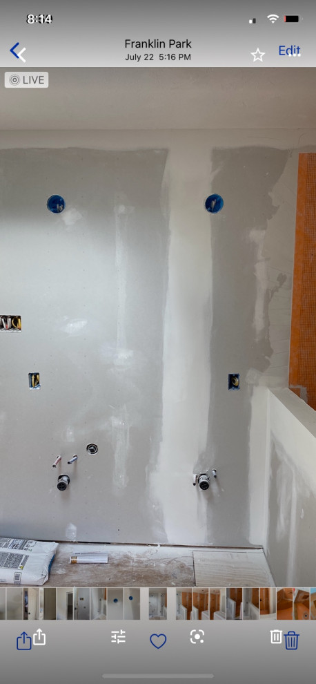 Vanity light install off center