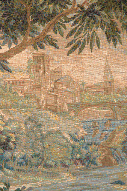 Verdure Cascade European Tapestry Wall hanging, H 58" x W 58 ...