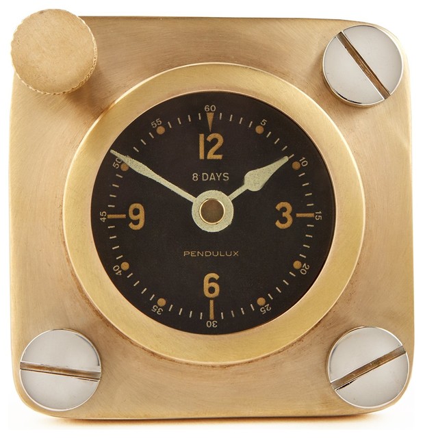 Spitfire Table Clock - Transitional - Desk And Mantel Clocks - by ...