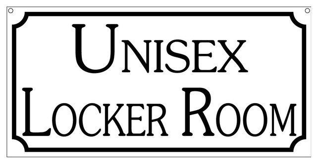 Unisex Locker Room, Aluminum Factory Warehouse Business Sign, 6"x12 ...