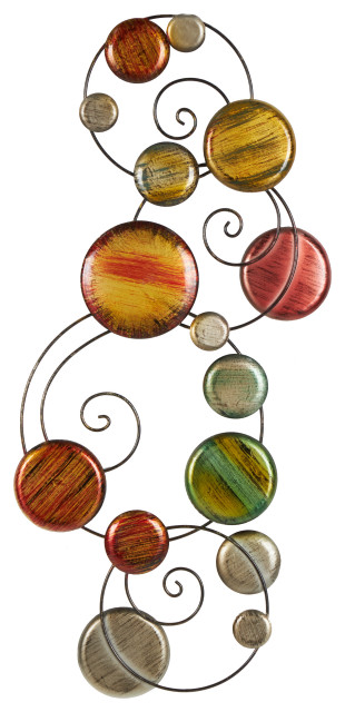 Contemporary Multi Colored Metal Wall Decor 69066 - Contemporary ...