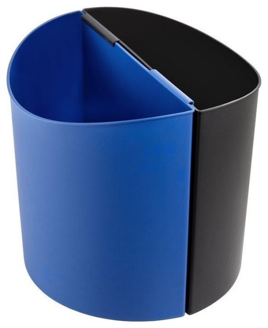 Safco Large Desk-Side Receptacle in Black & Blue - Contemporary ...