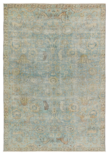 Jaipur Living Stag Oriental Teal/Gold Area Rug, 7'10"x9'10 ...