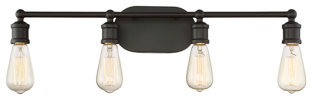 4-Light Vanity Fixture - Industrial - Bathroom Vanity Lighting - by ...