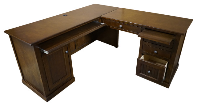Eagle Furniture Coastal Computer L-Shape Desk - Transitional - Desks ...