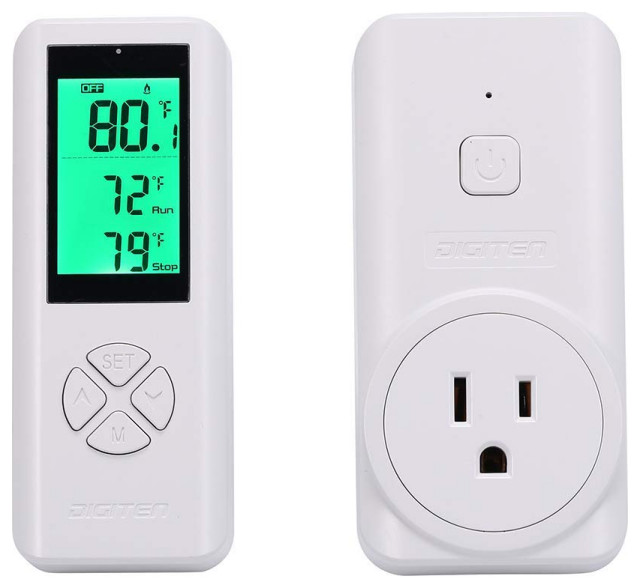 WTC100 Wireless Thermostat Outlet Digital Temperature Controller Plug ...