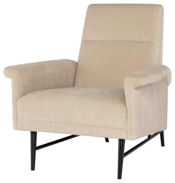Calais Occasional Chair almond fabric - Midcentury - Armchairs And ...
