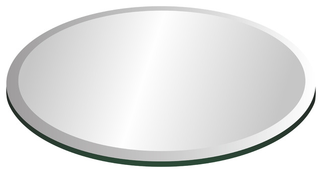 56" Round Glass Top 1/2" Thick With 1" Bevel Edge - Contemporary ...