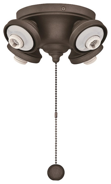 Fanimation 4 Light Fitter, Matte Greige - Ceiling Fan Accessories - by ...