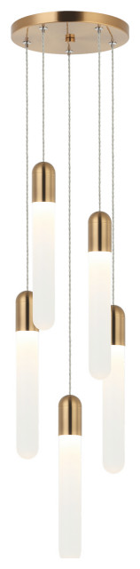 Matteo Lighting C65805AG Pendant, Aged Gold Brass Finish - Transitional ...