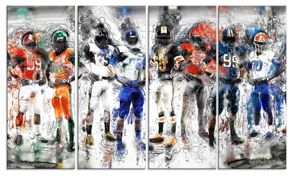"Football Team" Canvas Painting - Modern - Fine Art Prints - by Design ...