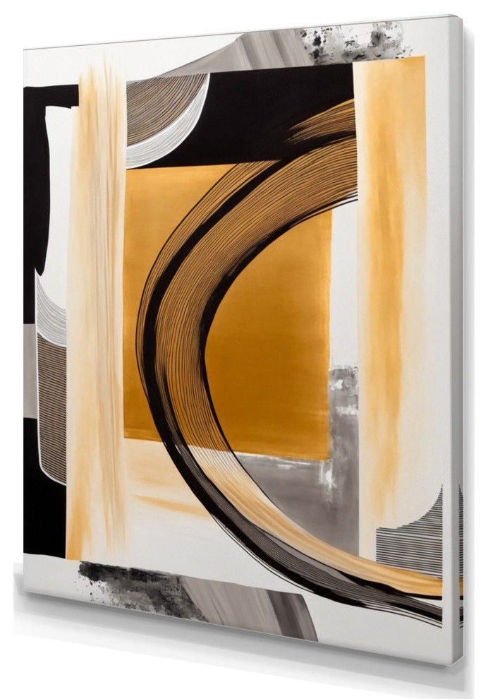 Glam Art Deco Abstract III Canvas, 34x44 - Contemporary - Prints And ...