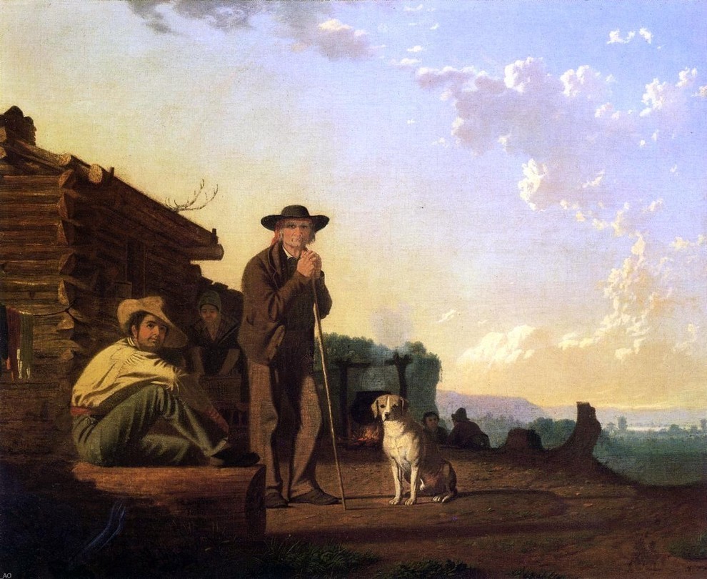 George Caleb Bingham the Squatters 20"x25" Premium Canvas Print ...