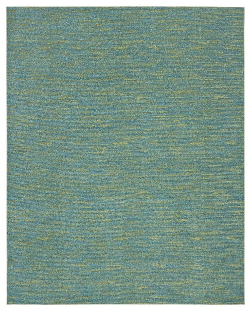 Nourison Essentials 8' x 10' Blue Green Outdoor Indoor/Outdoor Rug ...