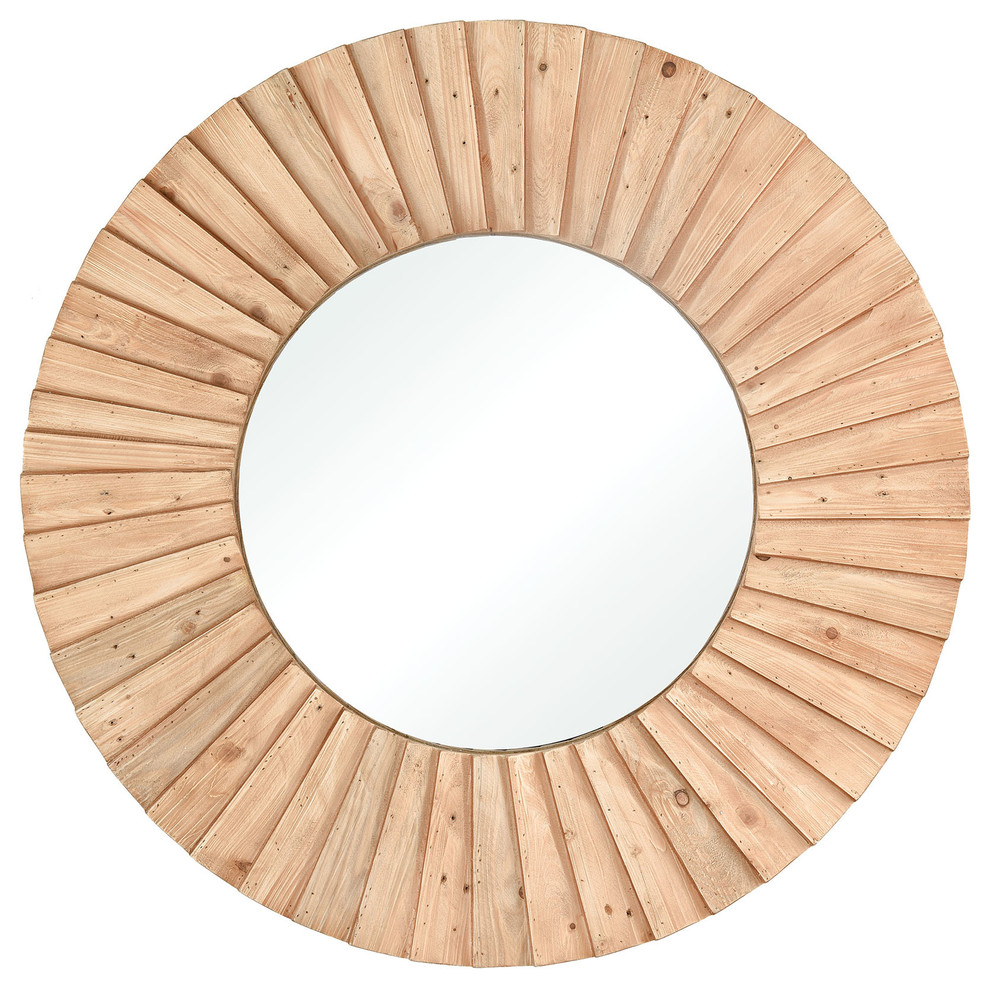 Elk Home 351-10739 Aviation Mirror, Natural Wood - Rustic - Wall ...
