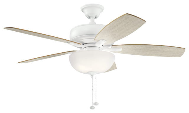 Terra Select 3-Light 52" Indoor Ceiling Fan in Matte White, 52.000 ...