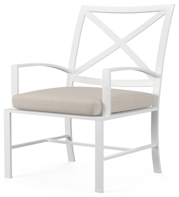 Bristol Dining Chair, Canvas Flax With Self Welt - Transitional ...