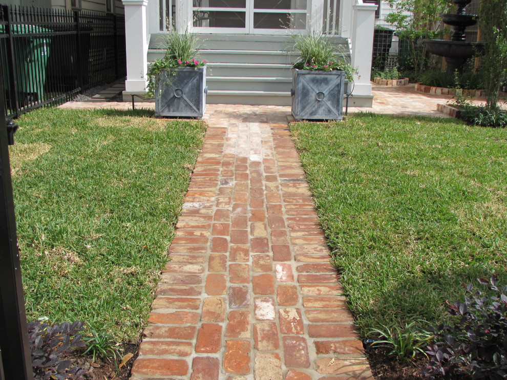 A nod to New Orleans using reclaimed bricks. - Traditional - Houston ...