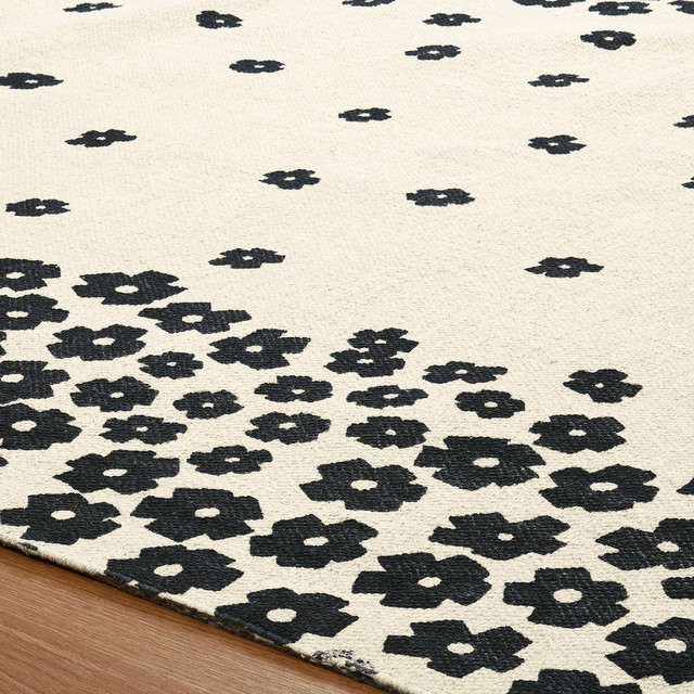 100% Cotton Wildflower Modern Floral Area Rug, 8 Ft. X 10 Ft ...