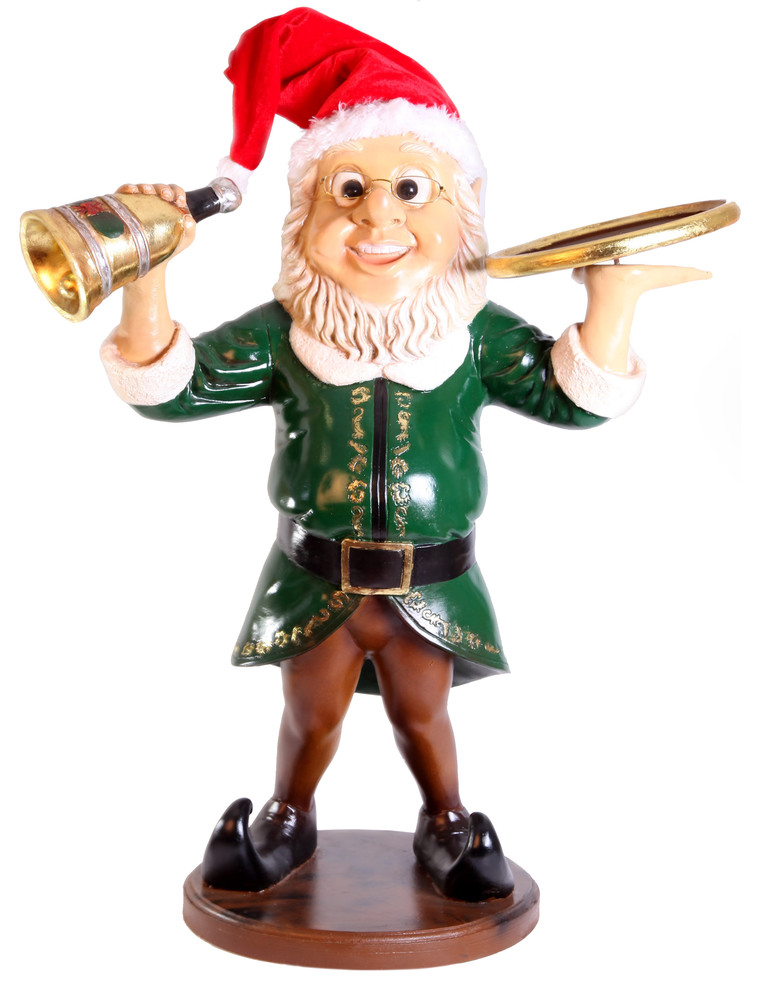Elf Butler With Bell - Contemporary - Holiday Accents And Figurines ...