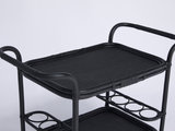 Carlo Rattan Bar Cart - Black - Tropical - Bar Carts - by Sika Design ...