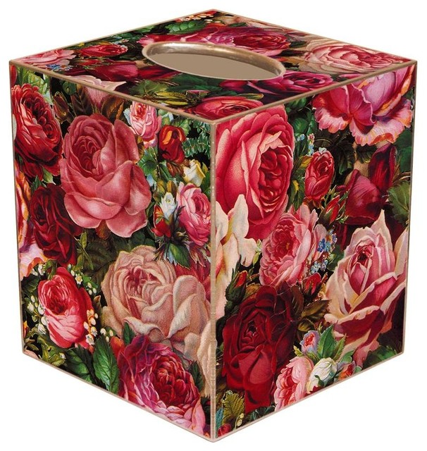 TB731 - Roses Tissue Box Cover - Farmhouse - Tissue Box Holders - by ...
