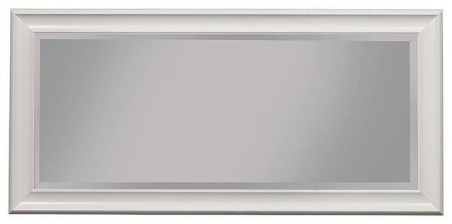 Full Length Leaner Mirror With a Rectangular Polystyrene Frame, White ...