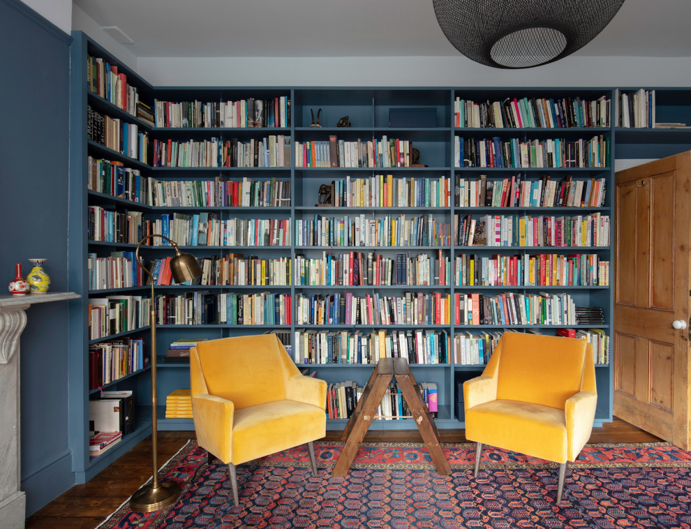 Home office with Bespoke Carpentry for Library - Traditional - London ...