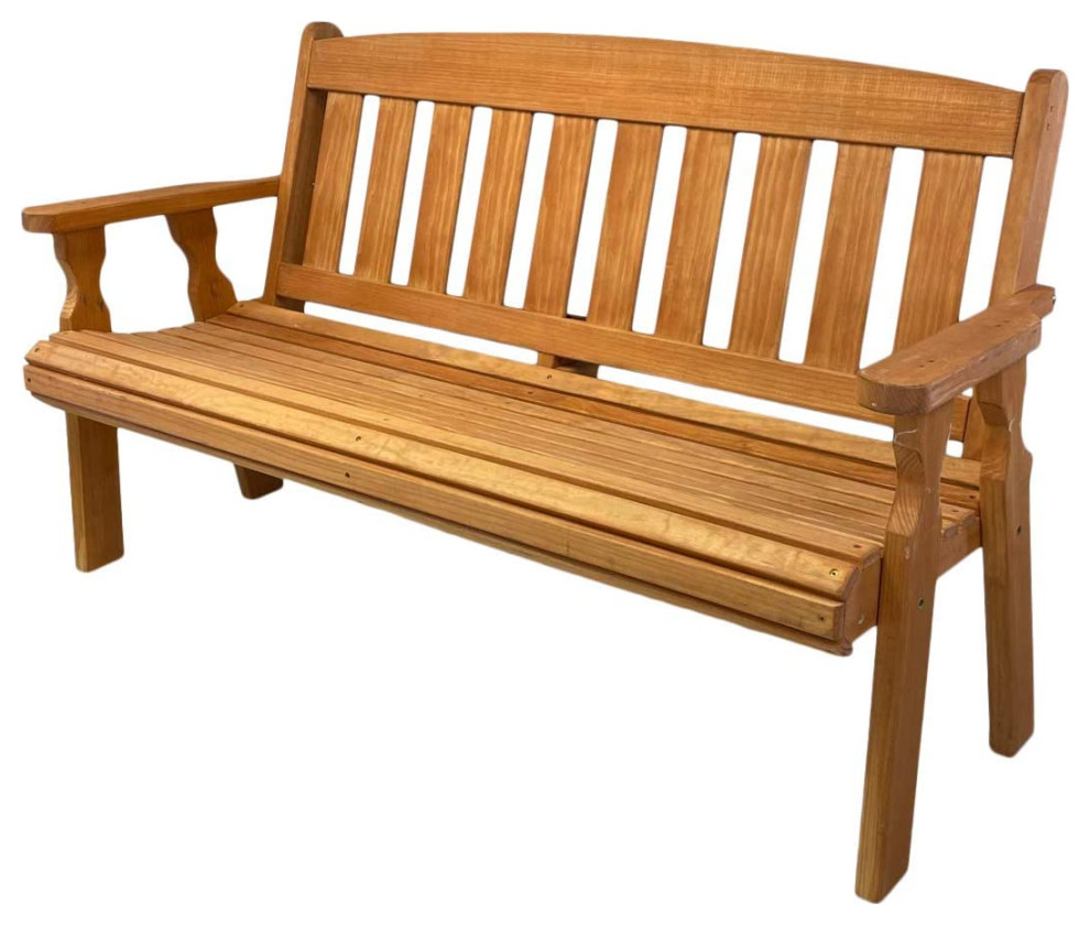 Heavy Duty Mission Pressure Treated Garden Bench - Transitional ...