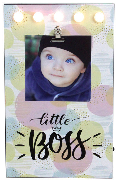 LED Lighted Little Boss Picture Frame With Clip 4" x 6" - Contemporary ...