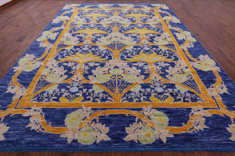 10' 1" X 13' 8" William Morris Handmade Wool Rug - Q21410, 10' 1" X 13 ...