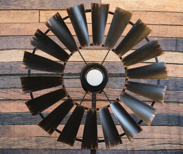 72 Inch Charred Whiskey Barrel Windmill Ceiling Fan | The American ...